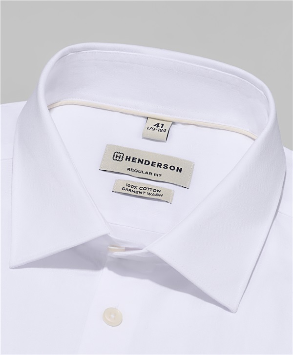 Рубашка прямого кроя из 100% хлопка в белом цвете SHL-2165-R WHITE ...