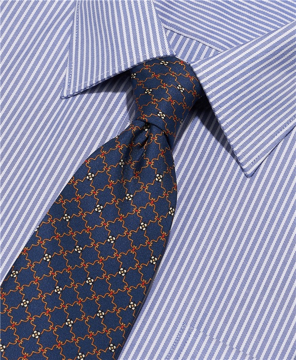 Галстук шёлковый с подкладкой из той же ткани в синем цвете TS-2689-R ...