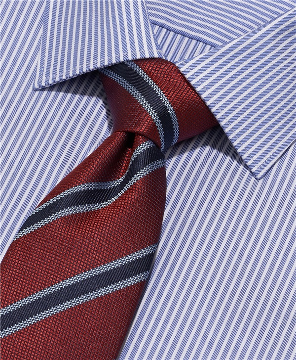 Галстук шёлковый жаккардовый с концом из контрастной ткани в красном ...